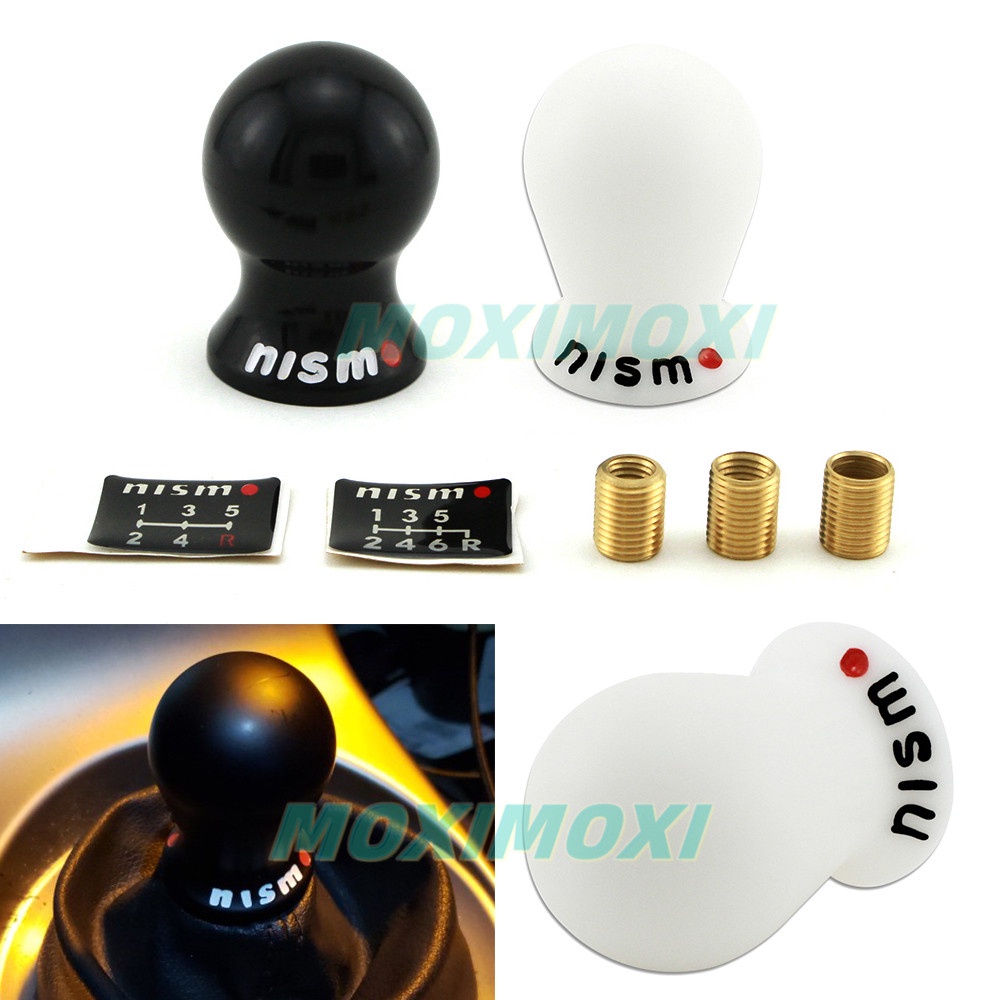 Nismo Car Racing Gear Shift Knob and PU Leahter Shifter Knob Cover Boot ...