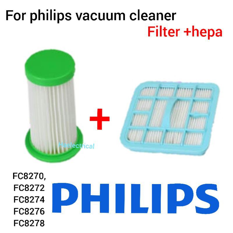 Philips Vacuum Cleaner Hepa Filter Set FC8270 FC8272 FC8274 FC8076 ...