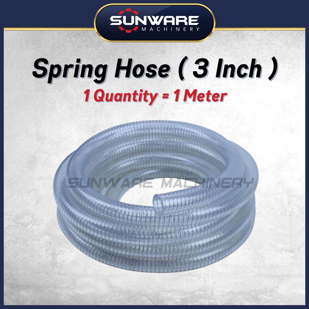 [Price Per Meter] HEAVY DUTY PVC Spring Hose 1Inch 1.5Inch 2Inch 3Inch ...