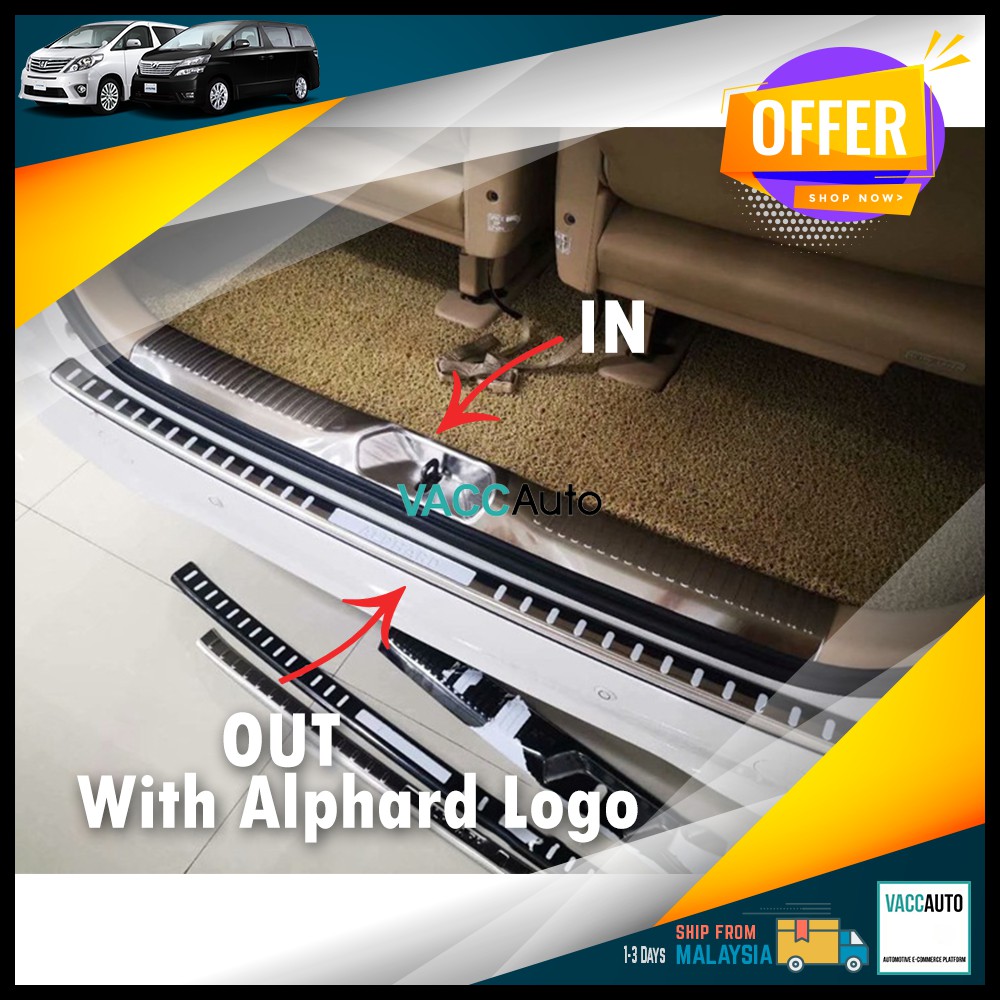 Toyota Vellfire / Alphard 20 Series Rear Bumper Protector In Trim 2008 ...