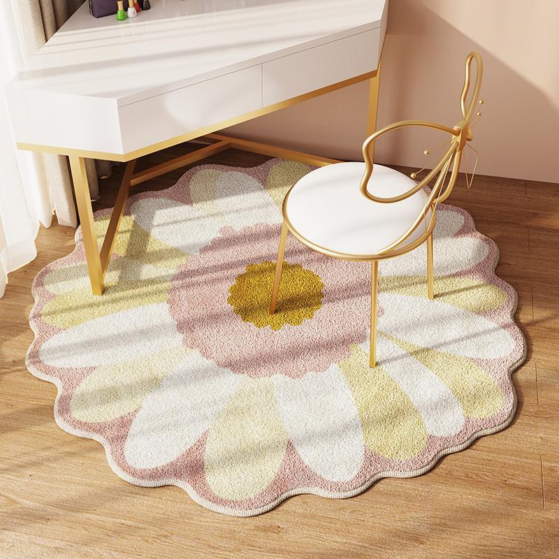 Flower -shaped Carpet Dressing Table Pad Can Wash The Bedroom Carpet ...