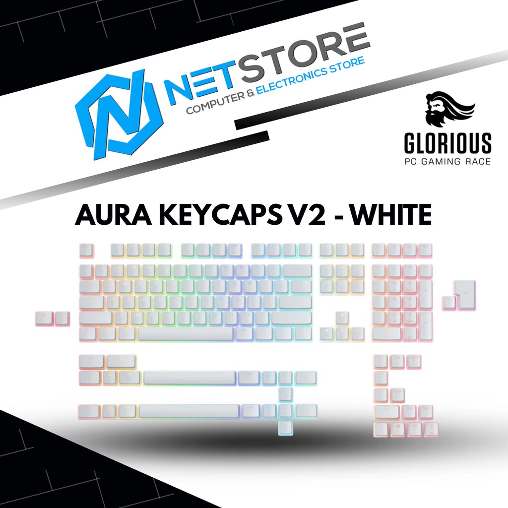 GLORIOUS AURA KEYCAPS V2 - WHITE - GLO-KC-AURA2-W | Shopee Malaysia