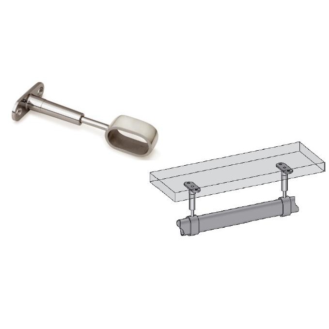 Adjustable Oval Pipe Bracket (Center or End) | Shopee Malaysia