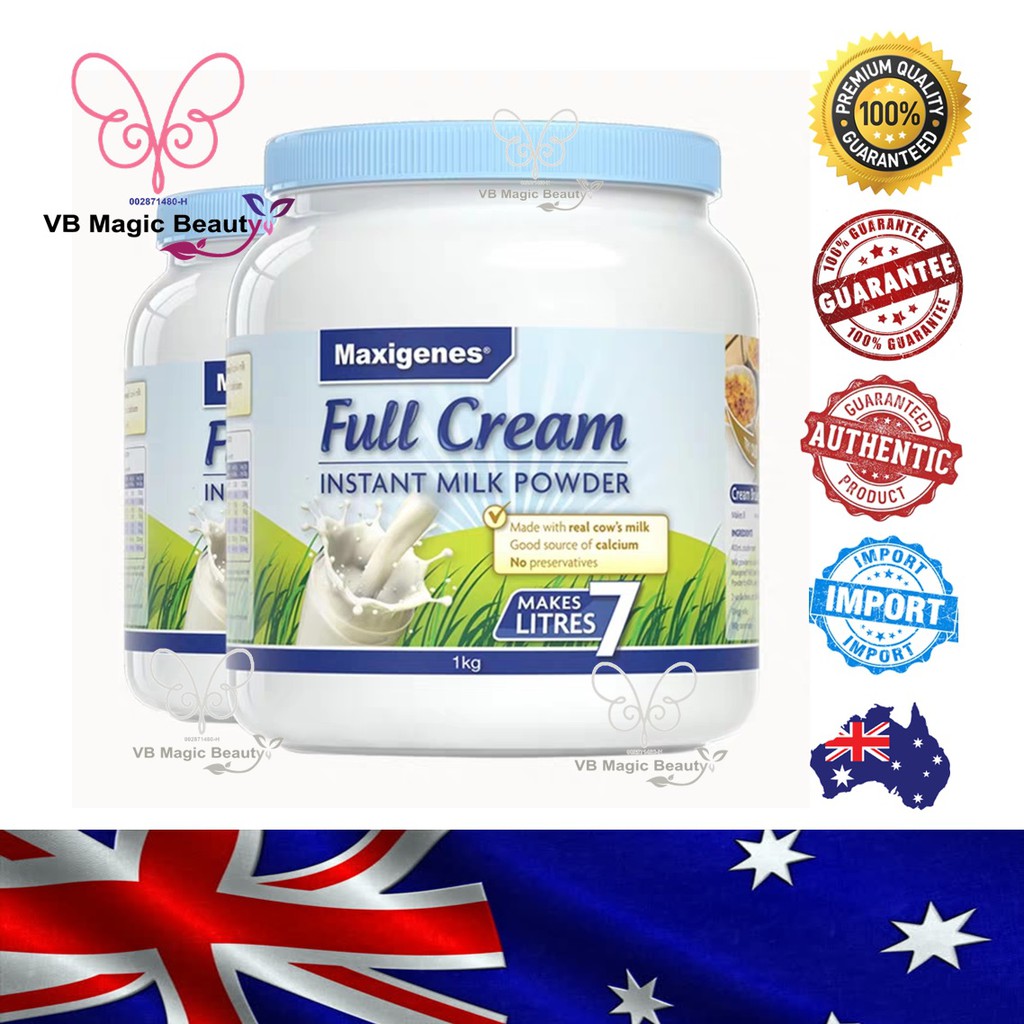 MAXIGENES Full Cream Instant Milk Powder 美可卓高钙奶粉 (1kg) | Shopee Malaysia