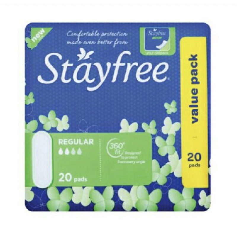 Stayfree Slim Regular Non-Wing (23cm x 20s)/ (23cm x 60s) | sanitary ...