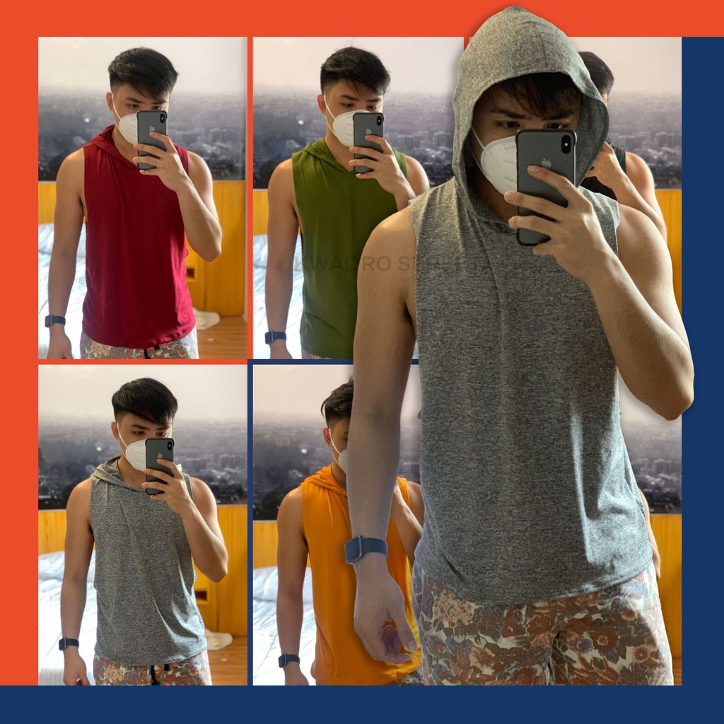LOOSE FIT HOODIE | MUSCLE TEE | GYM SANDO | WORKOUT | Shopee Malaysia