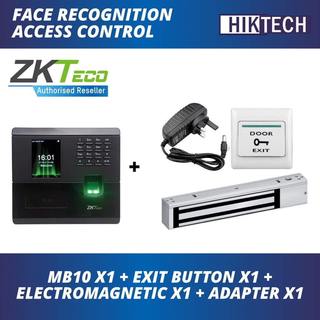ZKTECO MB10 FACE RECOGNITION ACCESS CONTROL PACK INSTALLATION PACKAGE ...