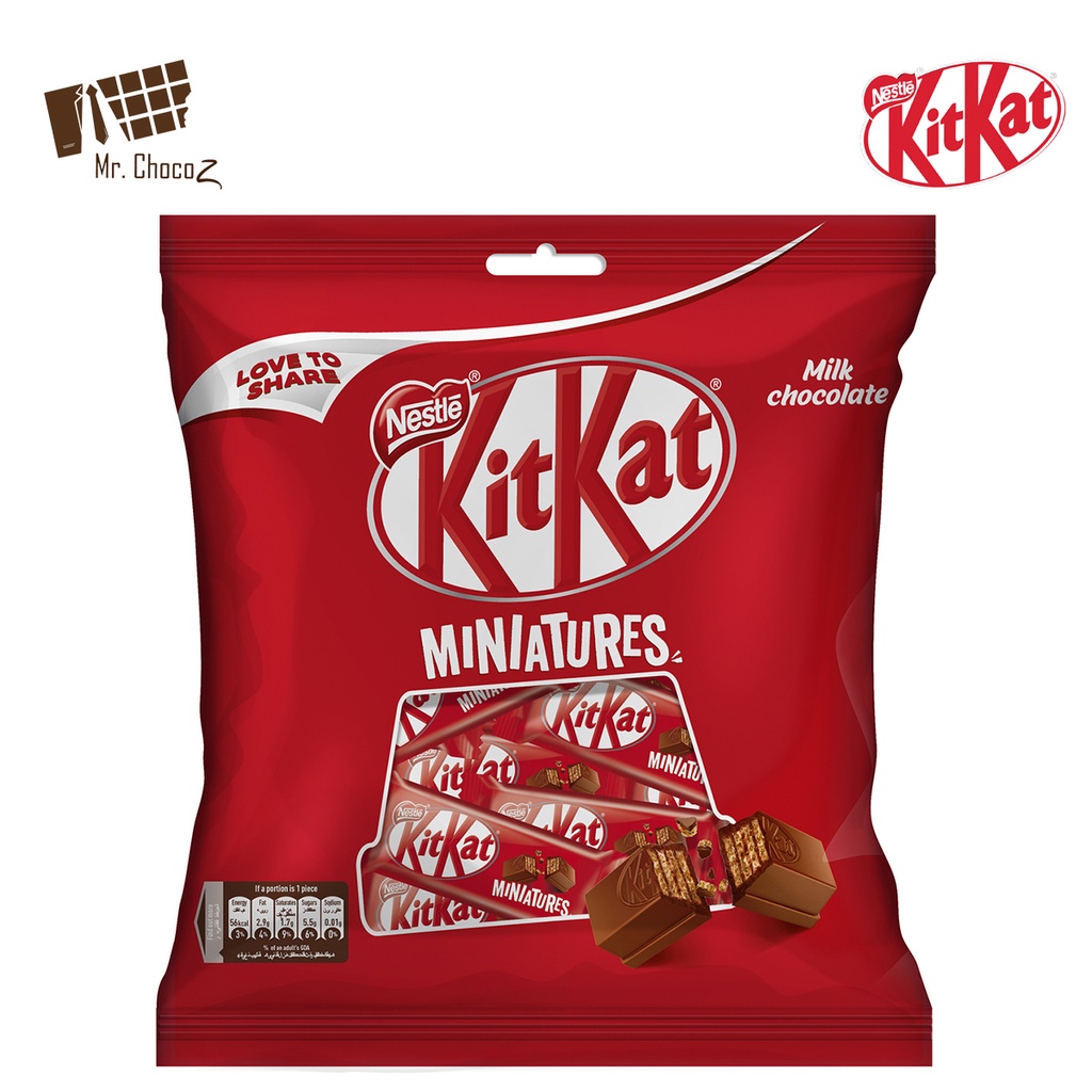 KitKat MINIATURES Crispy Wafer Finger Covered with Milk Chocolate 110g ...