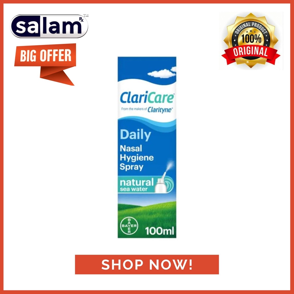 [EXP: 08/2024] BAYER CLARICARE DAILY NASAL HYGIENE SPRAY 100ML (ADULT ...