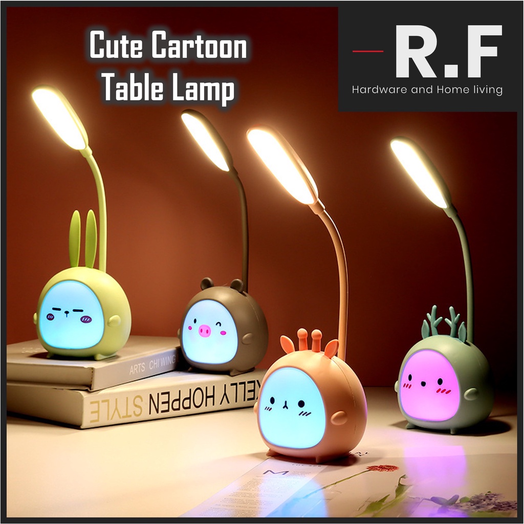Cute Cartoon Table Lamp Desk Lamp Night Light Lamp Flexible USB ...