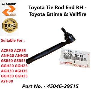 Toyota Tie Rod End RH - Toyota Estima & Vellfire ( 45046-29515 ...