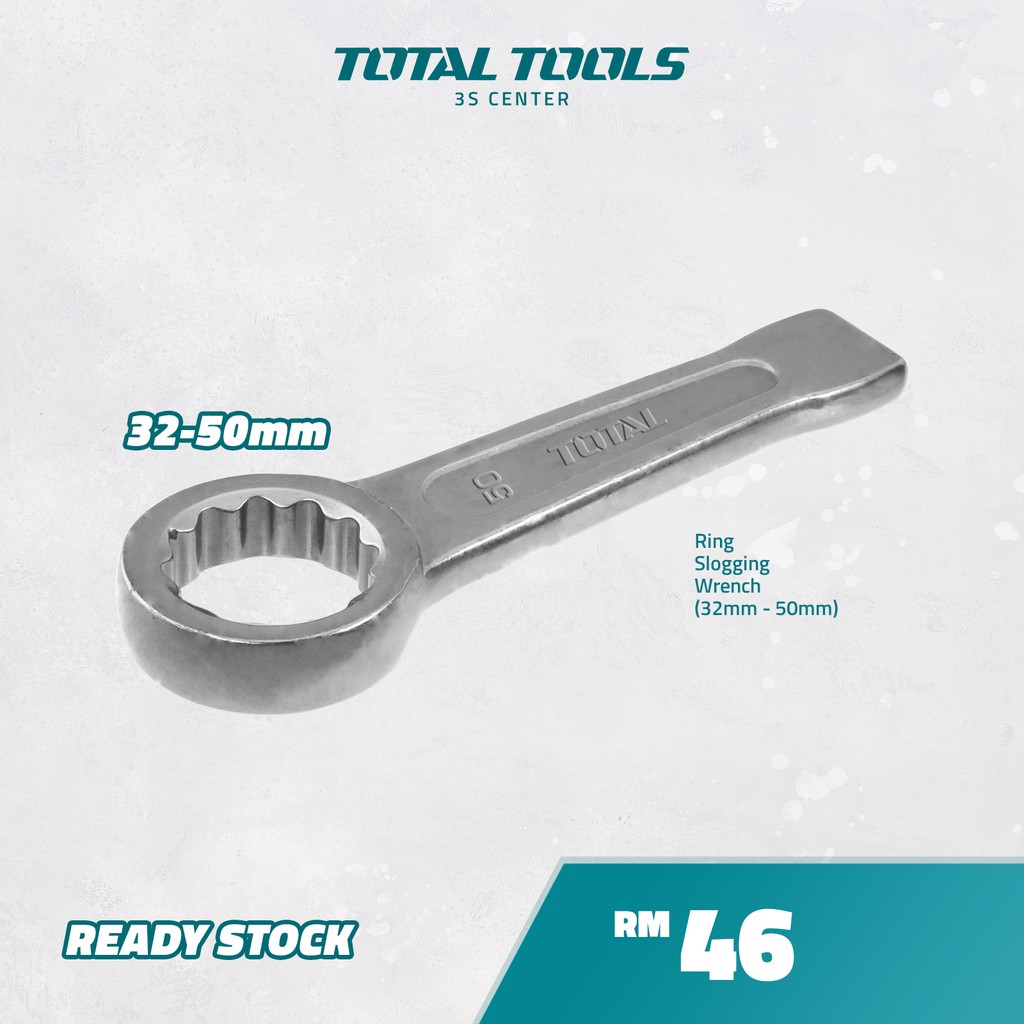 TOTAL Ring Slogging Wrench (32mm - 50mm, for Hammer) - THT104032 ...