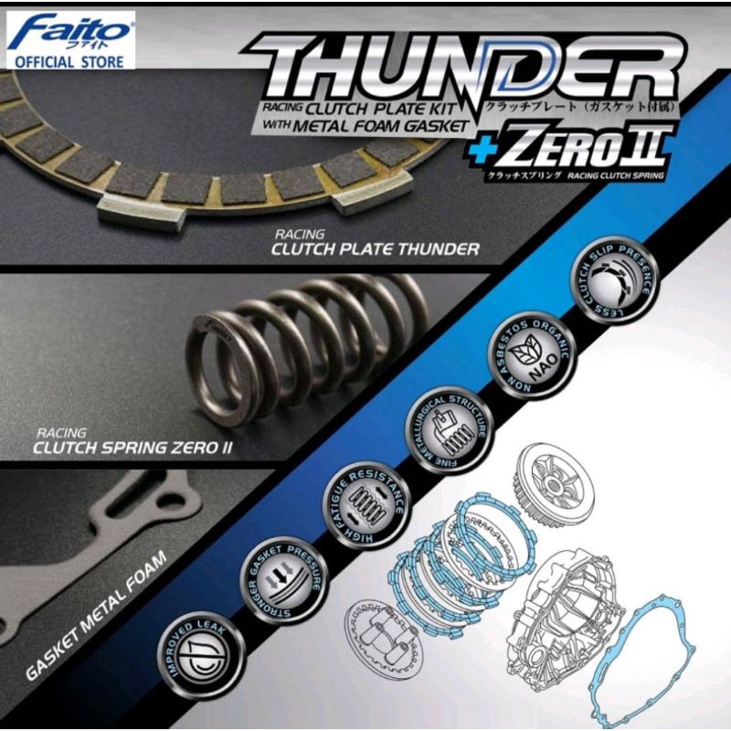 FAITO THUNDER RACING Y15ZR EXTREME CLUTCH PLATE + ZERO II SPRING WITH ...