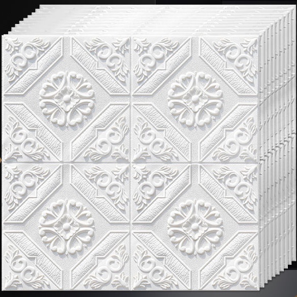 H&B Wallpaper Bunga 3D Corak Siling Dinding Kertas Pelekat Hiasan Bukti ...