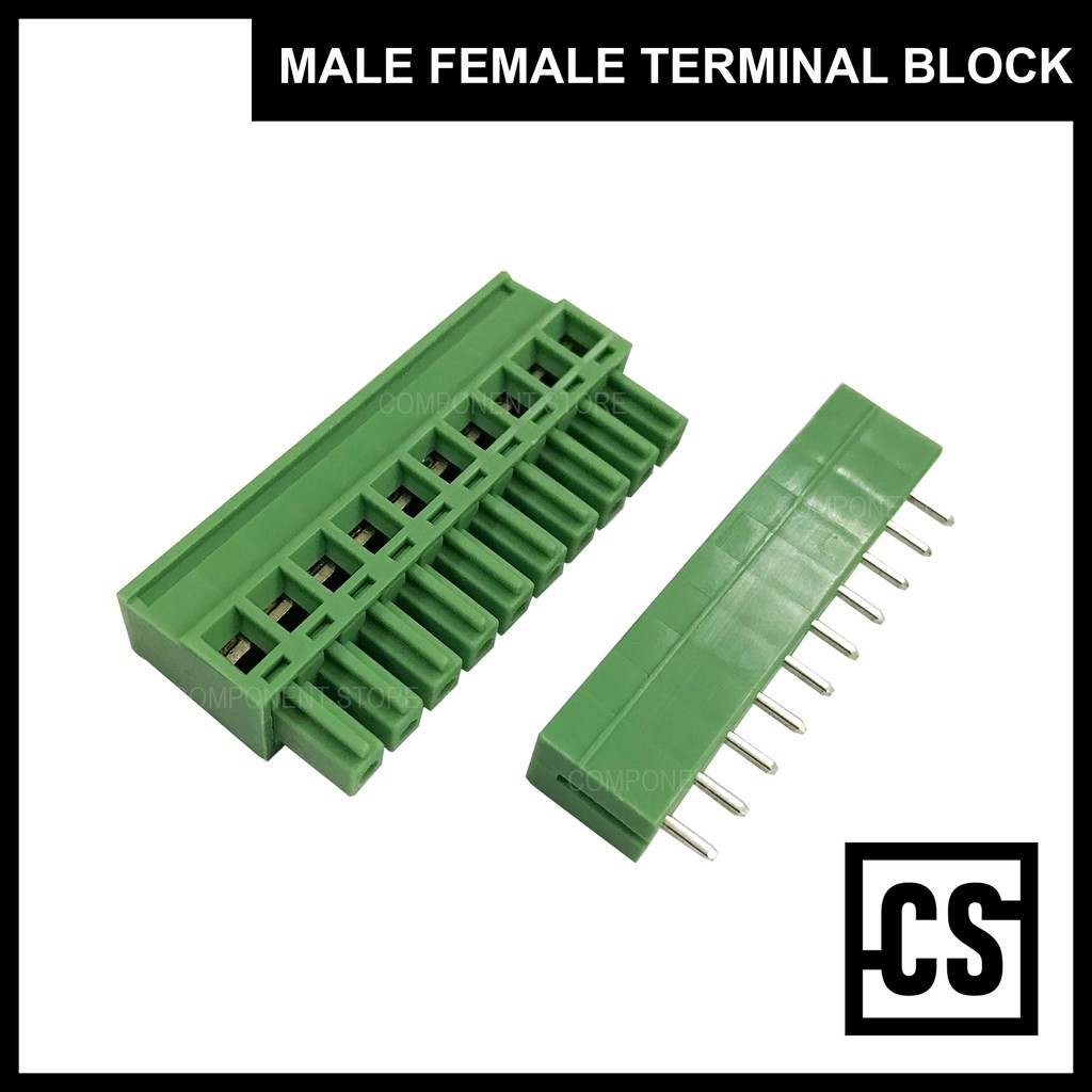 1 pair/LOT 10 Pin 300V 8A Male Female Pluggable Terminal Block | Shopee ...