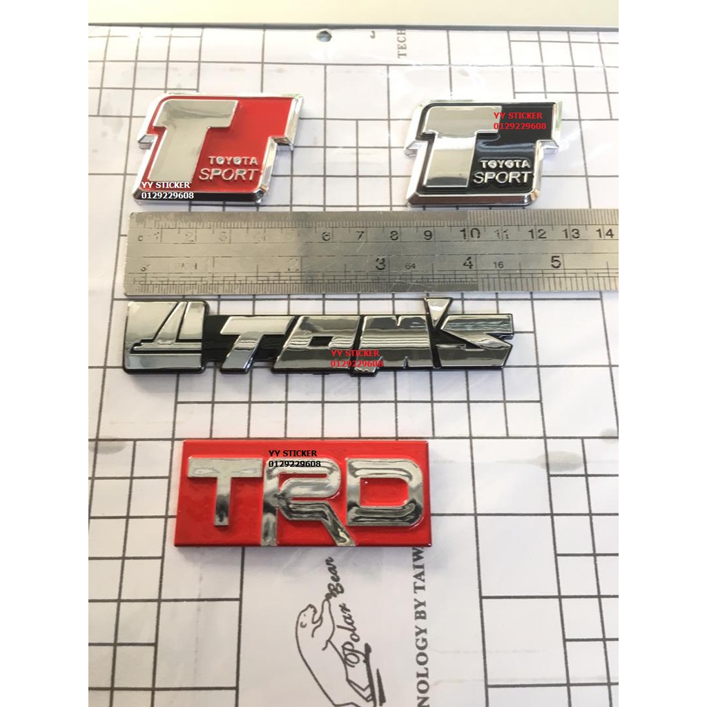 TOMS TOM S TRD TOYOTA SPORT EMBLEM LOGO Toyota vios TRD toyota wish ...
