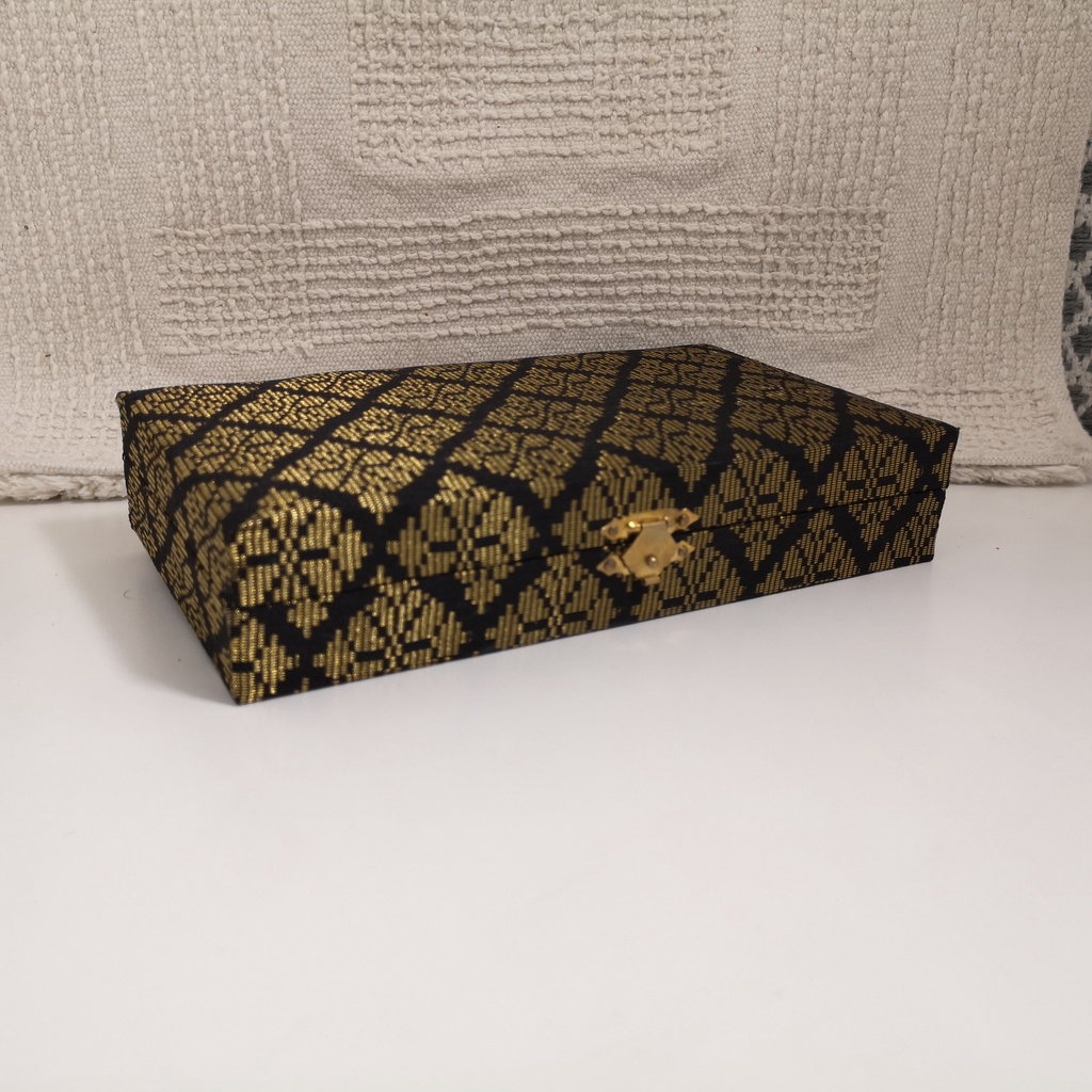 Kotak Mock Cek Replika Cek Songket Baldu Gold Silver Hitam Pink Maroon ...