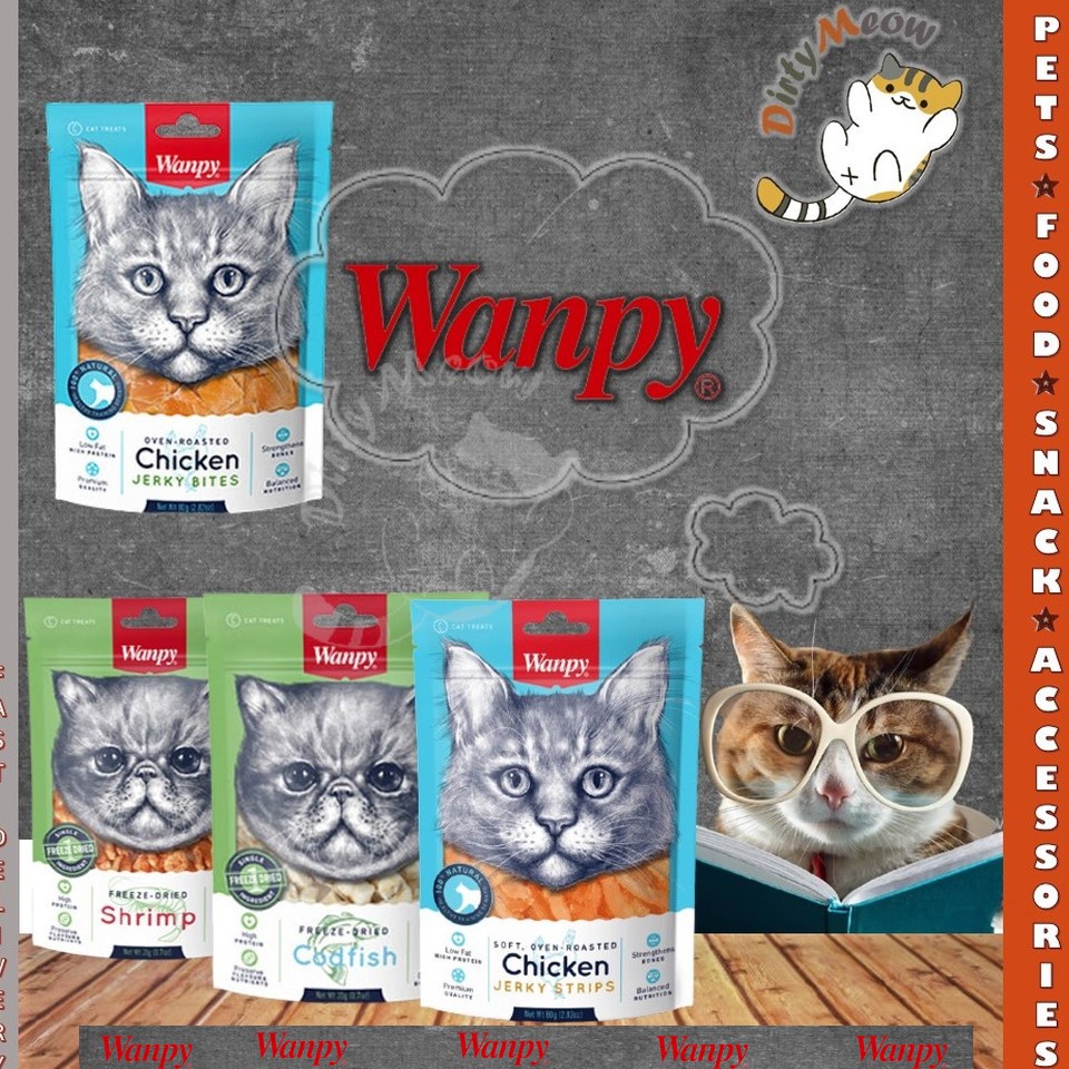 Wanpy Cat Snack Cat Treats 20g & 80g - (Freeze Dried, Oven Roasted ...
