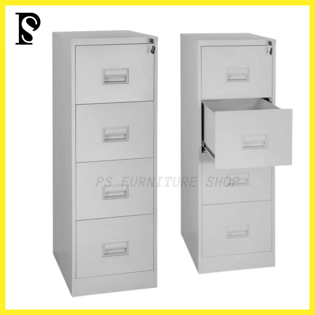 PS SHOP - Almari Besi / Metal 4 Drawers Filling Cabinet - ASSEMBLED ...