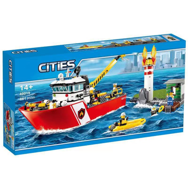 CITY FIRE BOAT BUILDING BLOCKS (40019) | Shopee Malaysia