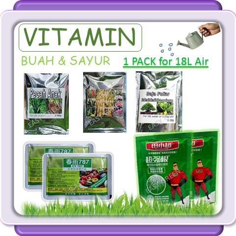 VITAMIN POKOK BUNGA SAYUR SAYURAN BUAH UNTUK SUBUR AKAR SEMUA PERINGKAT ...