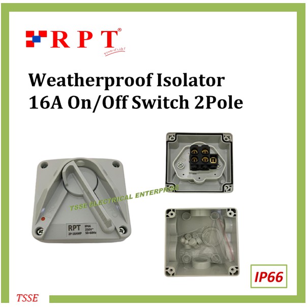 🔥Ready Stock🔥 Weatherproof Isolator Switch Isolator On/Off Switch Mini ...