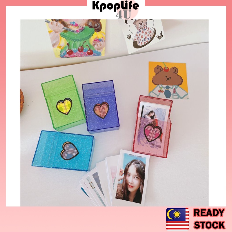 3 Inch Insta Photo Storage Box Blingbling Transparent PP Card Box Photo ...