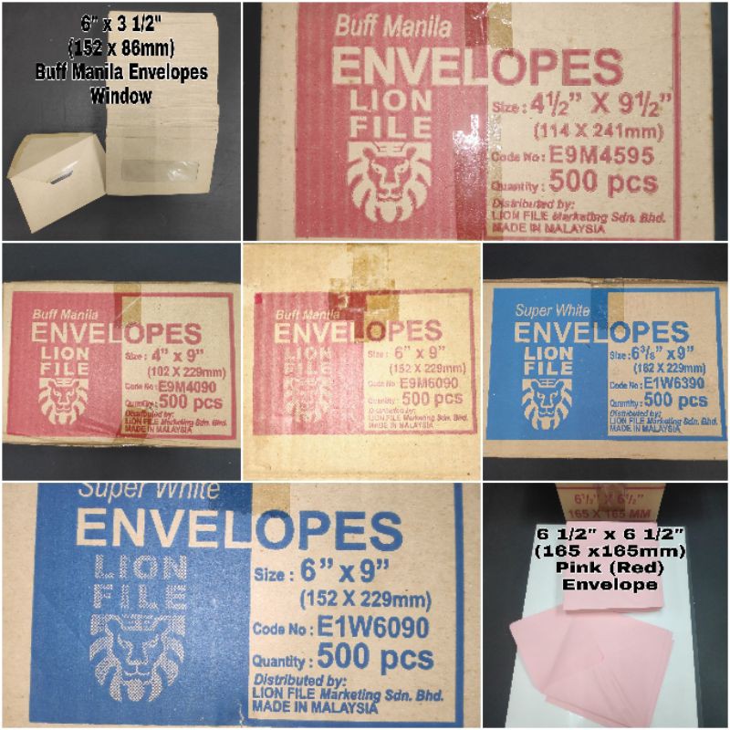 Stock Clearance White Brown Envelope Buff Manila envelopes | Shopee ...
