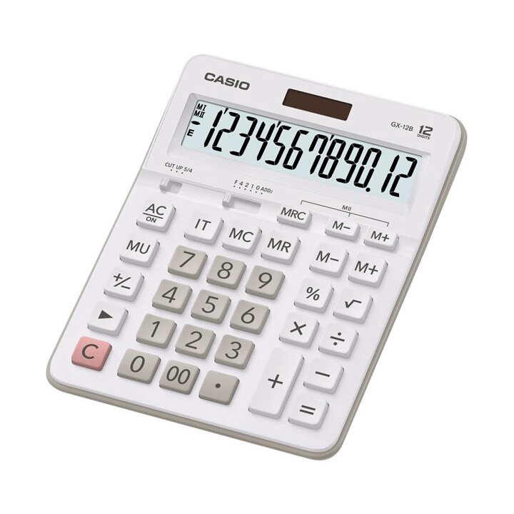 Casio GX-12B 12-Digit Calculator / Kalkulator Mesin Kira Battery & Solar Big Calculator Desktop ...