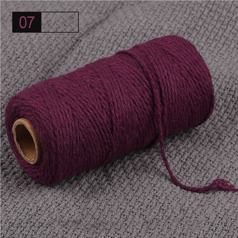 100m Long/100Yard Pure Cotton Twisted Cord Rope Artisan String Crafts ...