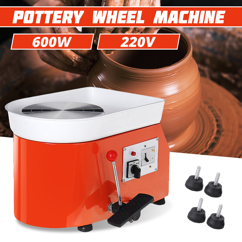 DIY E29747 Electric Pottery Wheel Ceramic Machine 600W Foot Pedal Clay ...