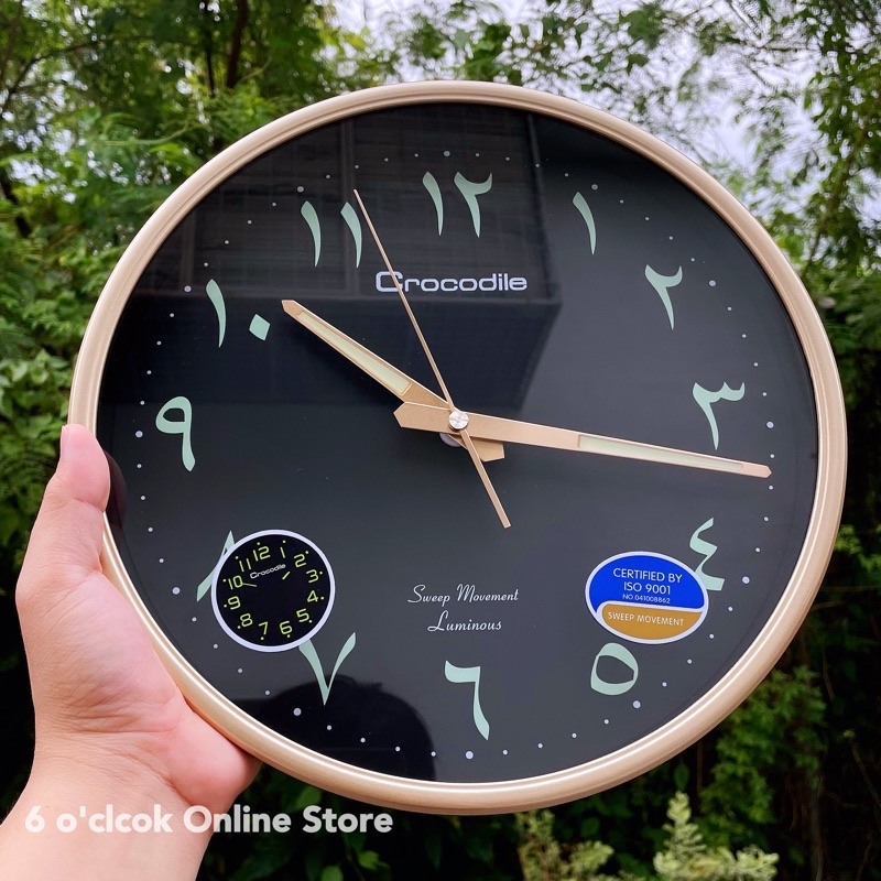 [100% Original] Crocodile Sweep Movement Wall Clock CW 555 BKST (Jam ...