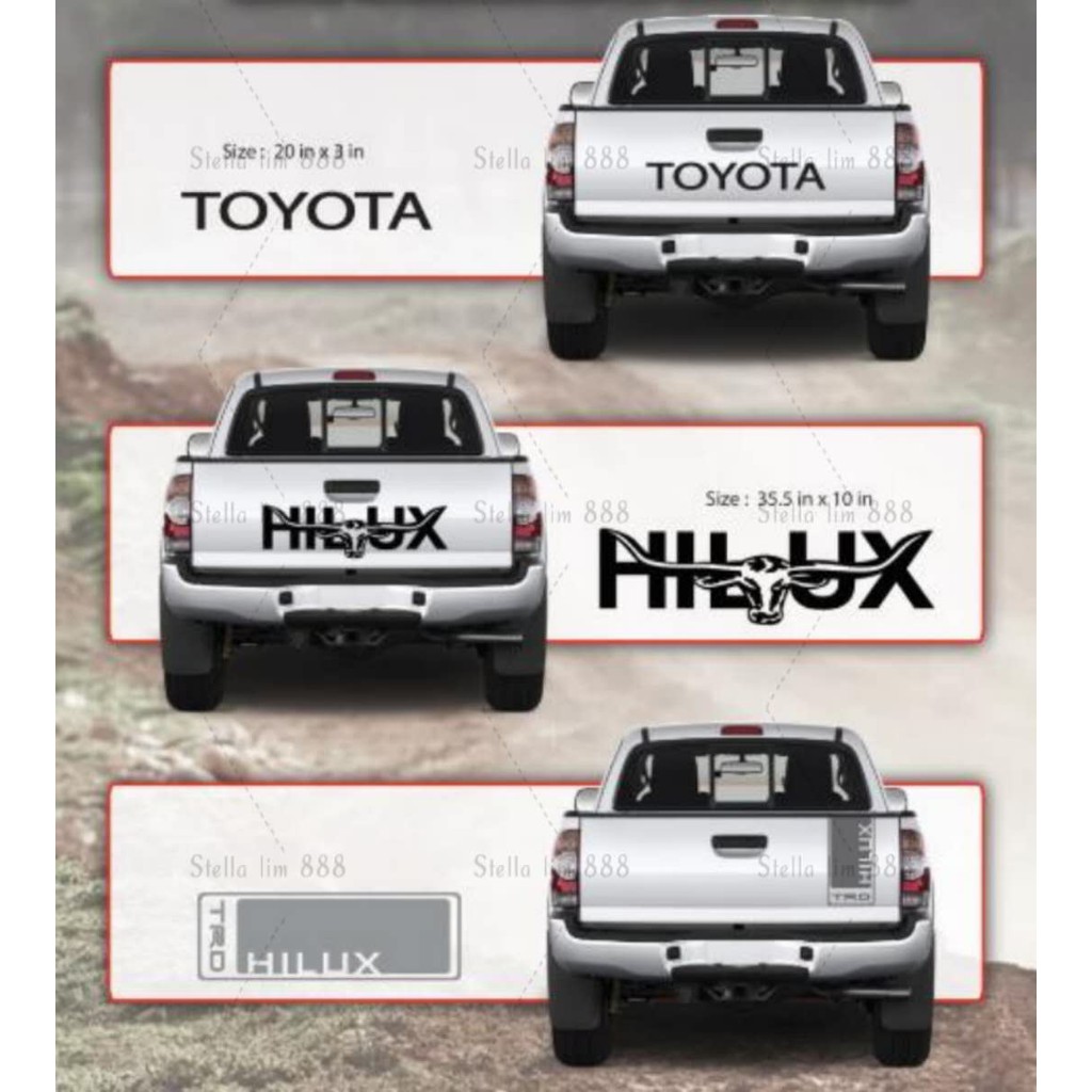 OEM Car Sticker Rear Side Sticker Hilux Revo Vigo Navara Fortuner ...