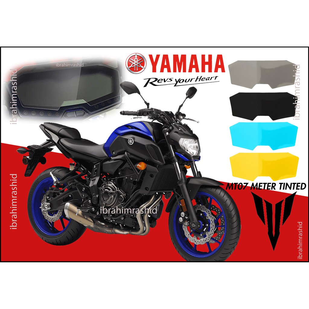 MT07 METER UNIT TINTED STICKER 2015-2020 (YAMAHA MT-07 TINTED) | Shopee ...