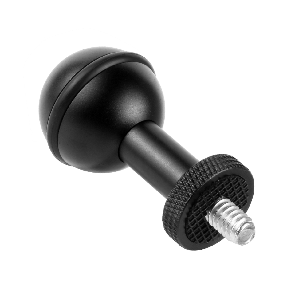 1 inch Ball Head Adapter 1/4 & M5 Adjustable Screw Fixed Mount Anti ...