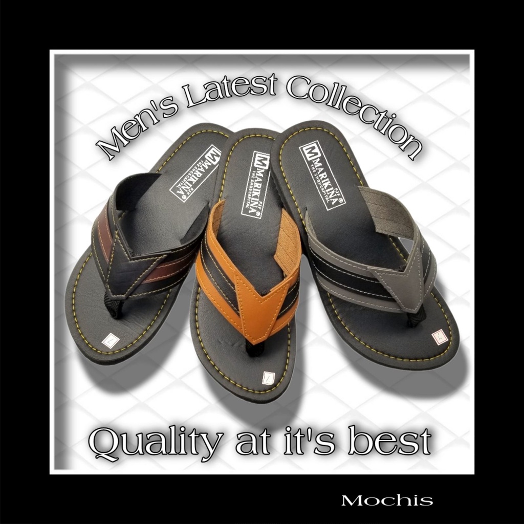 Marikina 'AN-11' Men's Heavy-Quality 'Sipit' Slippers (Double-Stich ...