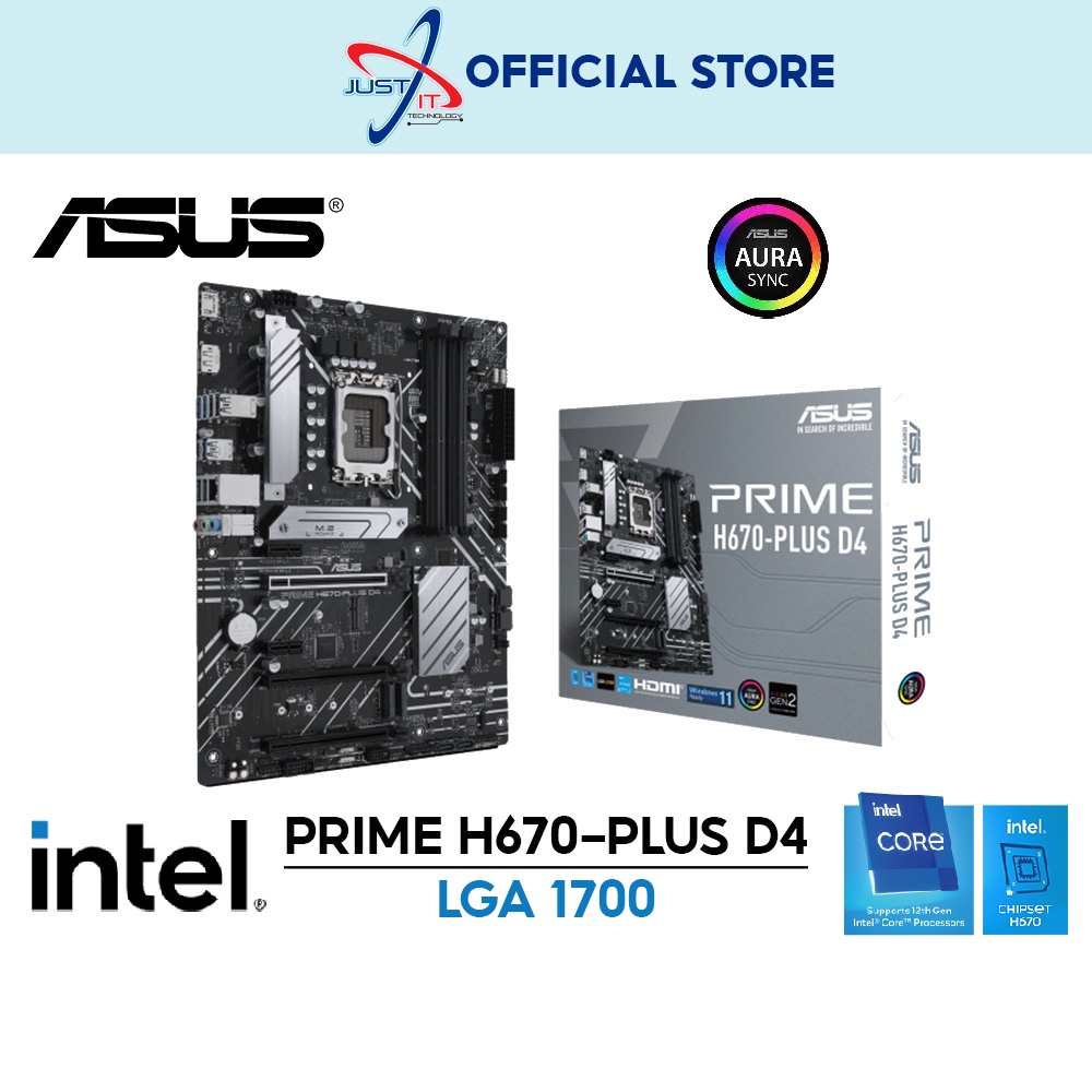ASUS PRIME H670-PLUS DDR4 LGA1700 Mainboard Combo Deal I5-12400F / I5 ...