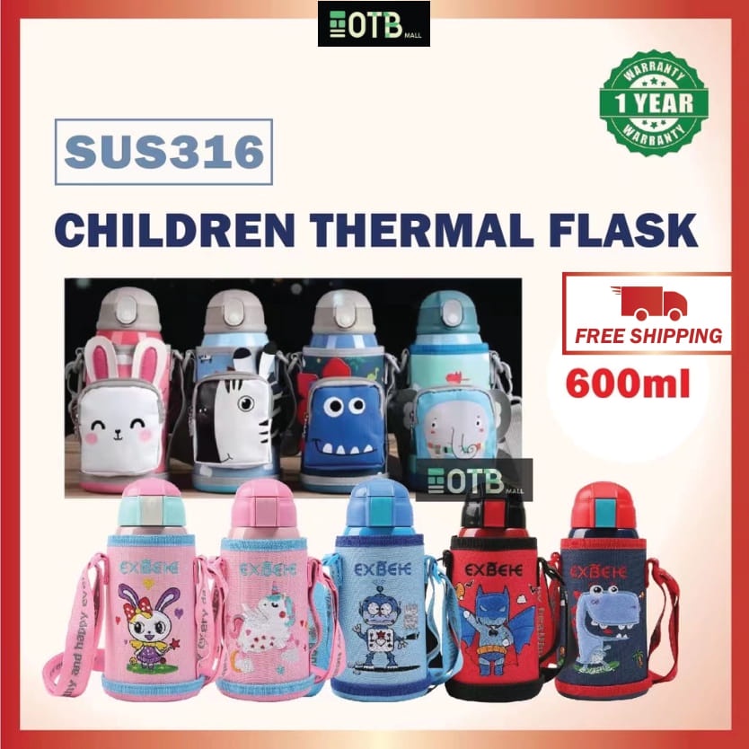 OTB 600ml SUS316 Kids Flask Children Thermal Flask Insulated Flask Water Bottle Thermos Vacuum ...