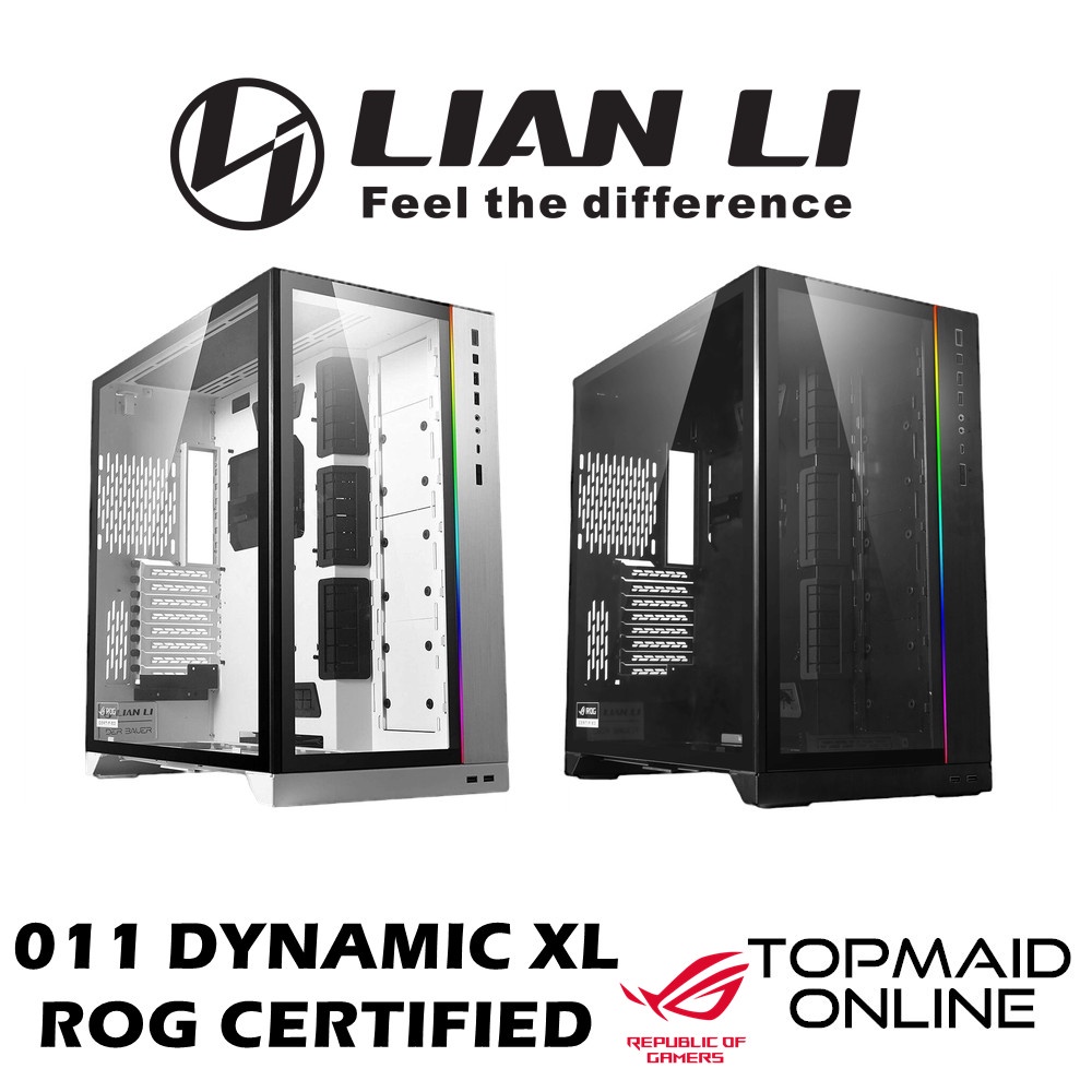 LIAN LI O11 DYNAMIC XL ROG CERTIFIED TEMPERED GLASS ATX CASE ( BLACK ...