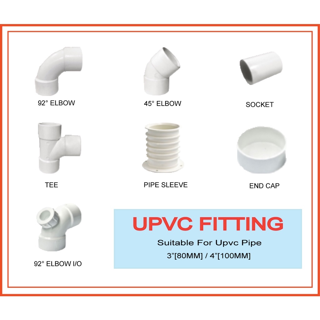 3"/4"[82mm/110mm] UPVC white Pipe Fitting[Socket 92° Elbow 45° Elbow ...