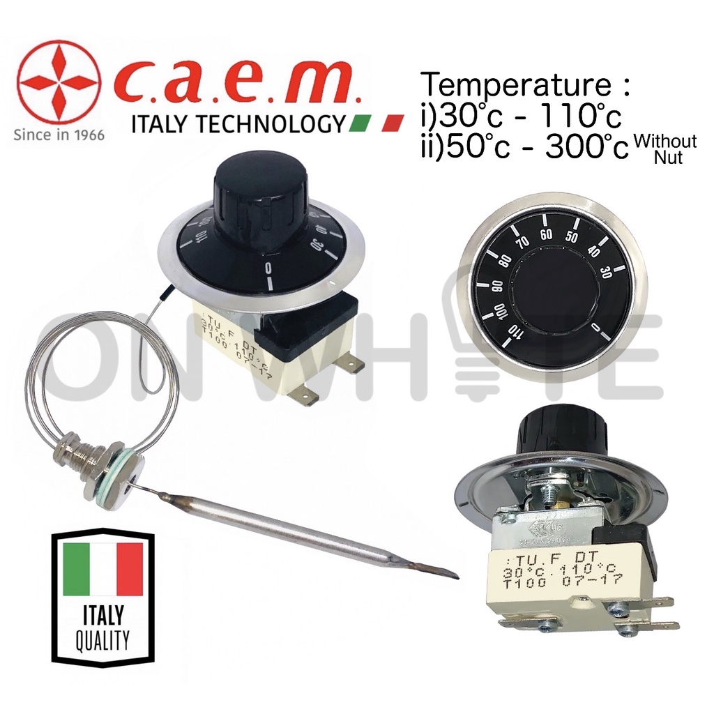 CAEM🇮🇹 240V 16A 30°C-110°C / 50°C-300°C High-tech Dial Thermostat ...