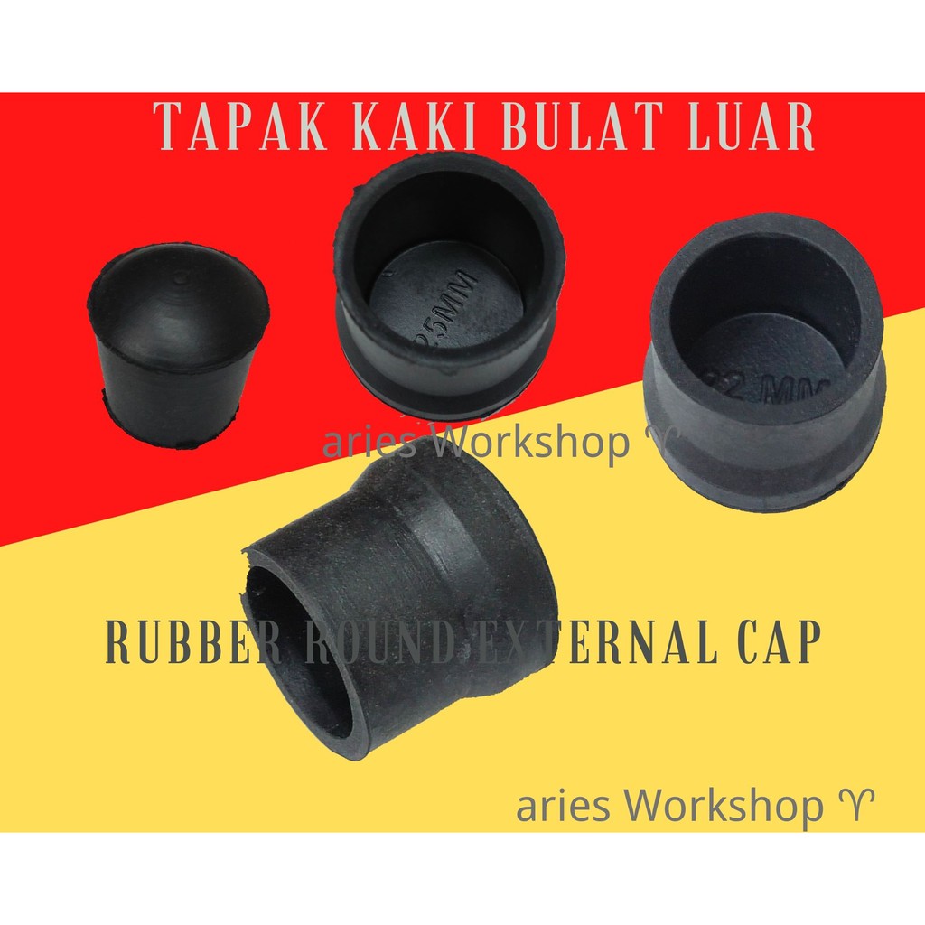 Round External Rubber Cap GETAH HITAM BULAT LUAR UNTUK TAPAK KAKI MEJA ...