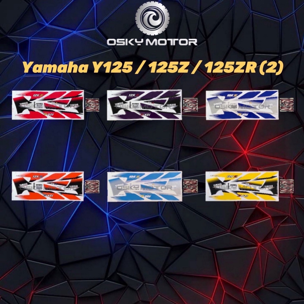 Yamaha Y125 / 125Z / 125ZR (2) Body Sticker - Red / Purple / Blue ...