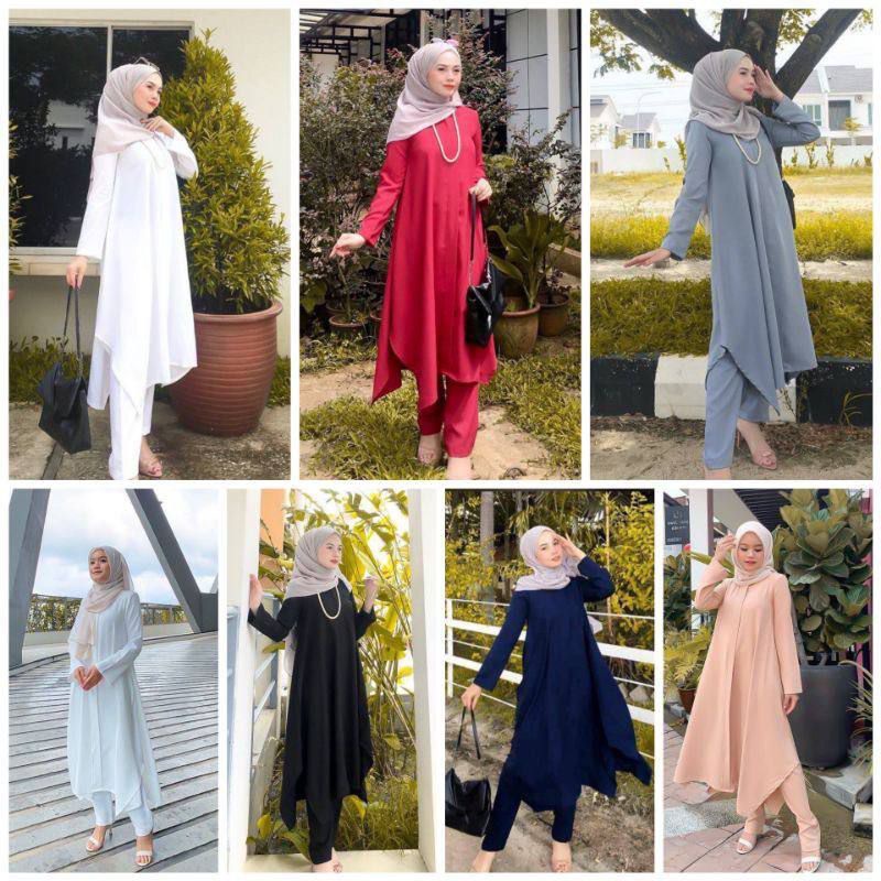 SET BLOUSE LABUH DAN SELUAR/SET MUSLIMAH/PUNJABI SET | Shopee Malaysia