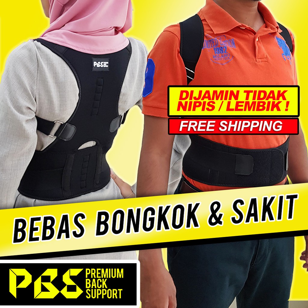 BACK SUPPORT PREMIUM - UNISEX Tulang Belakang Belt Backbone Posture ...