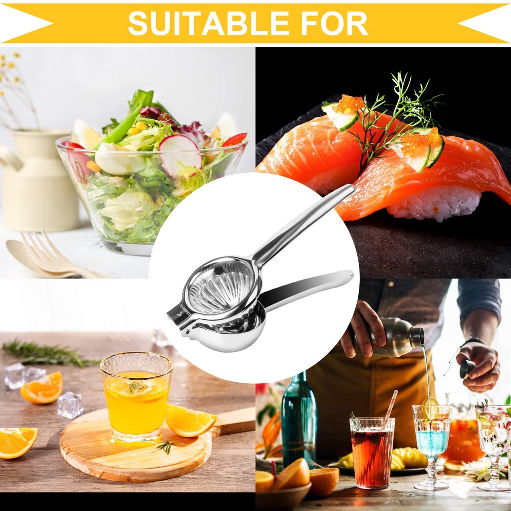 1pc Stainless Steel Handheld Lemon Squeezer Squeeze Citrus Orange Lime ...