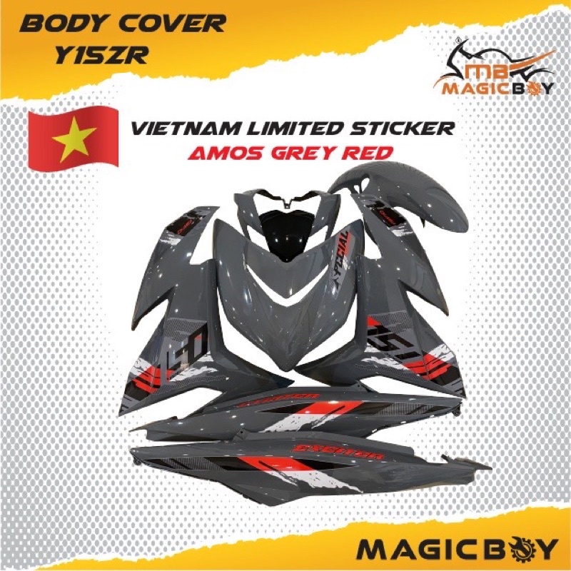 YAMAHA Y15ZR V1/V2 COVER SET VIETNAM 2021 NARO GREY | Shopee Malaysia