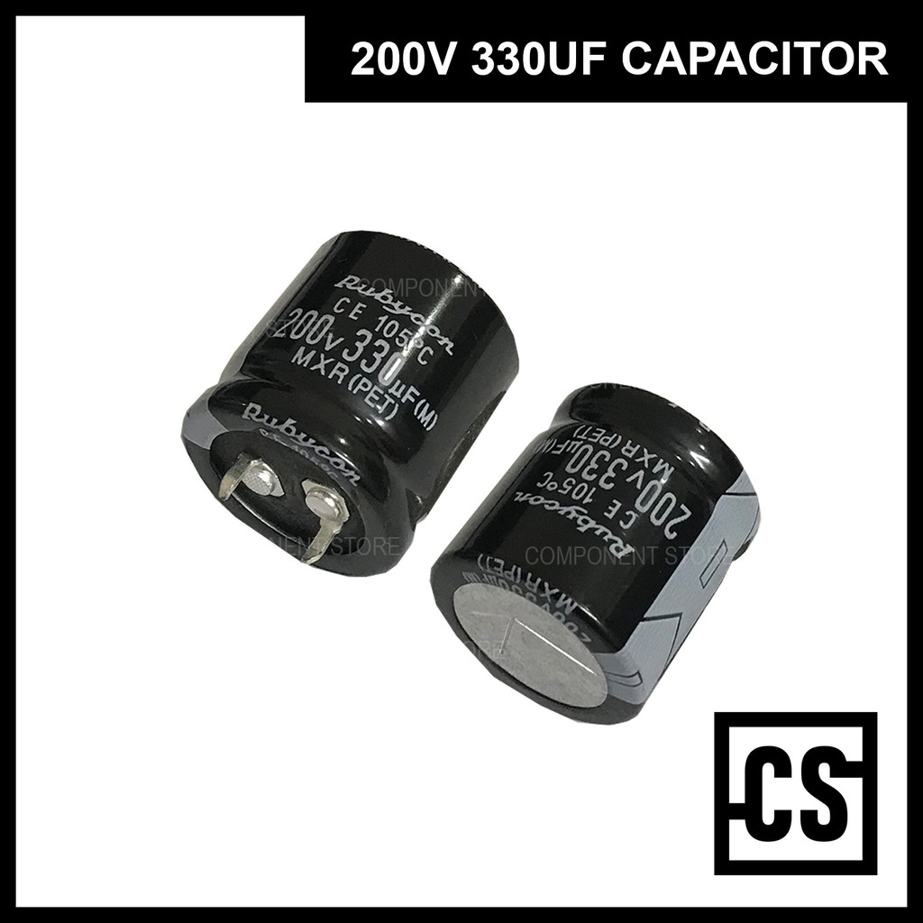 1pc Rubycon Electrolytic Capacitor 200V 330uF Kapasitor Elektrolitik ...