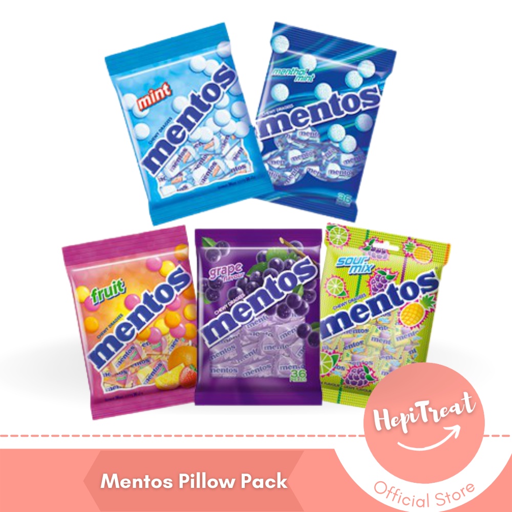 Mentos Pillow Pack / Mentos Individual Pack - Sour Mix / Mint / Menthol ...