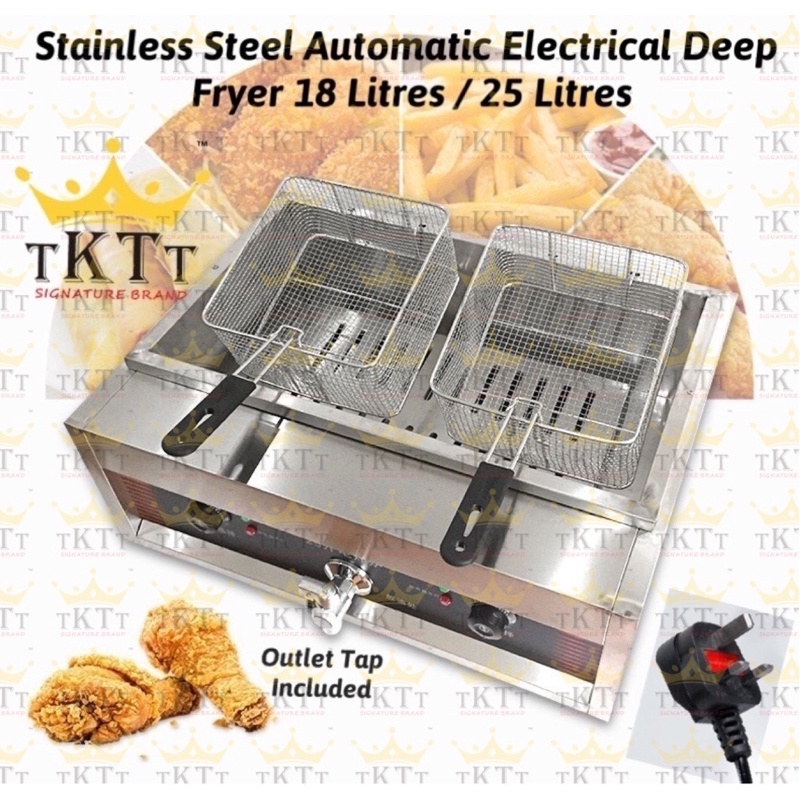 XL Electric Commercial Deep Fryer Automatic Desktop Fryer Fast Food ...